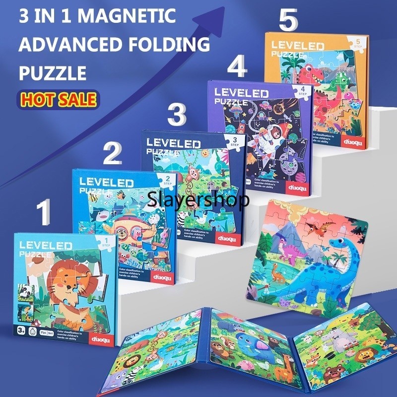 Jual Buku Puzzle Magnet / Booklet Magnetic Puzzle 3 in 1 Dengan 5 Step ...