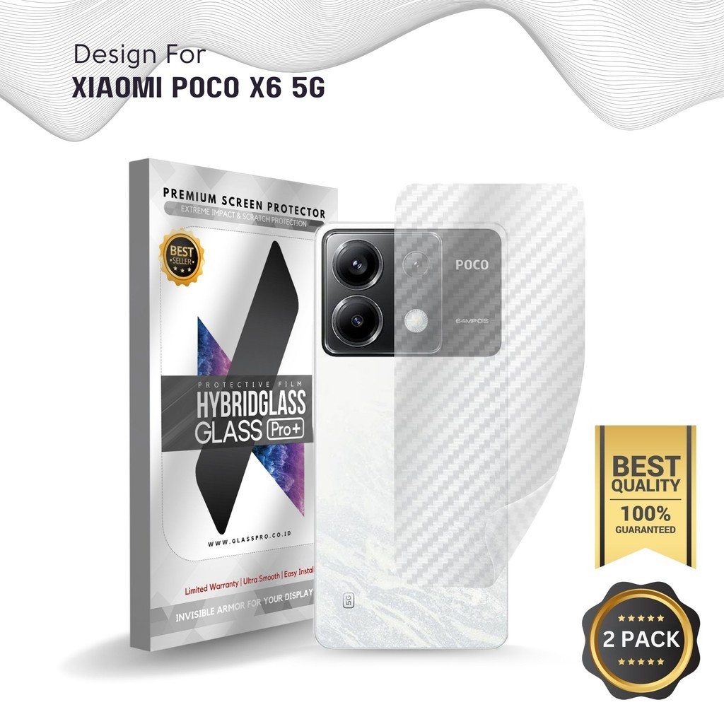 Jual Fiber Guard Screen Protector Xiaomi Poco X6 Back, 3D Anti Gores ...