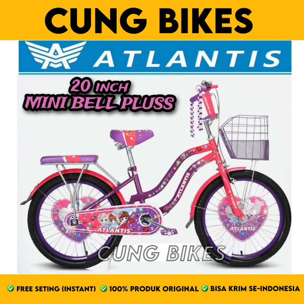 Jual Sepeda Anak Perempuan Keranjang mini ATLANTIS BELL+ Ukuran 20 Inch ...