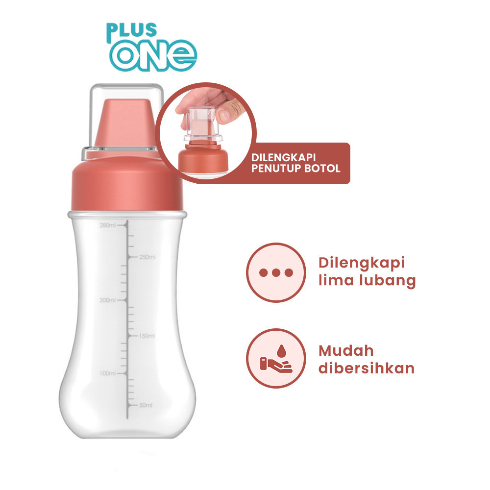 Jual Plus One – Botol Saos kapasitas 280 (ml) / Botol saos / Botol ...