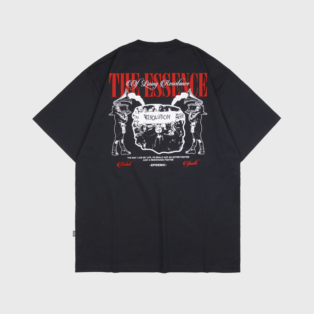 Jual Epidemic T-Shirt American Cotton 20s Essence Black | Shopee Indonesia
