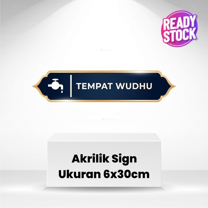 Jual Papan akrilik tempat Wudhu Akrilik sign / papan akrilik penunjuk ...