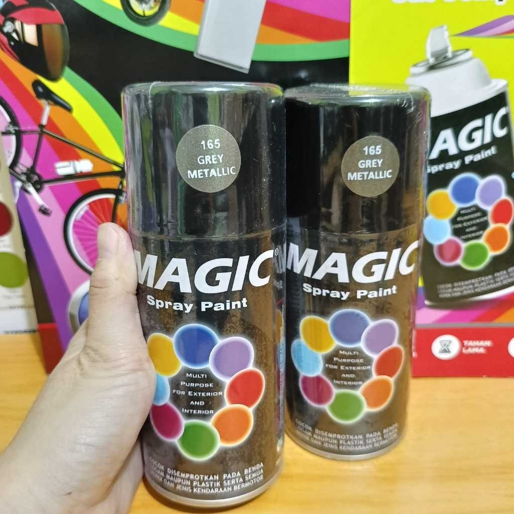 Jual Pilox Pilok Cat Semprot Serbaguna Diton MAGIC Spray Paint 165 Grey ...