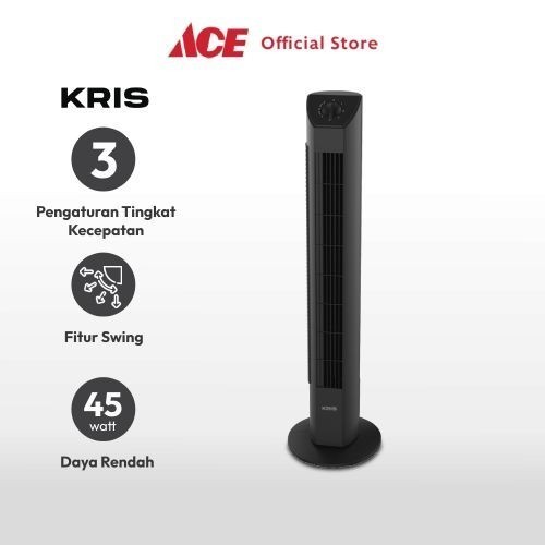 Jual Kris Kipas Angin Berdiri Pedestal - Hitam Standing Fan Penyejuk ...