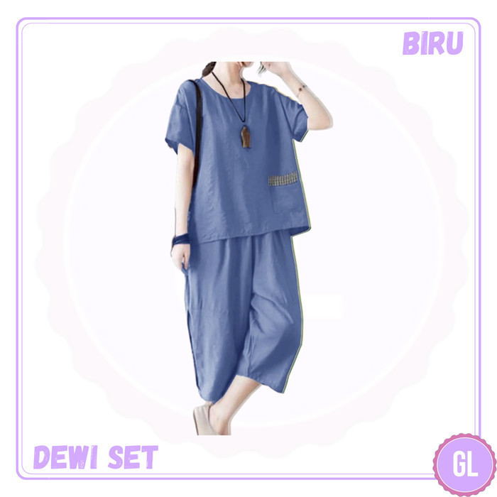 Jual promosi toko Dewi Set Baju Setelan Muslim Wanita Jumbo - BIRU., XL ...