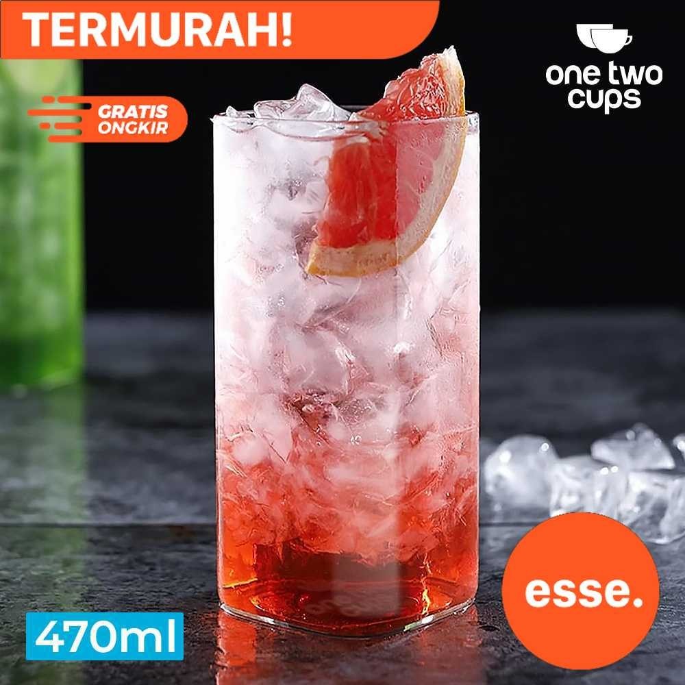 Jual esse Gelas Kaca Kotak Juice Aesthetic Square Glass 470ml - LT5 ...