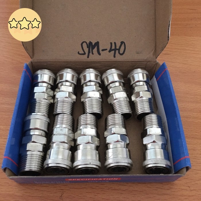 Jual SM40 SM-40 SM 40 Quick Coupler Connector kompresor selang 1/2" KD40 | Shopee Indonesia