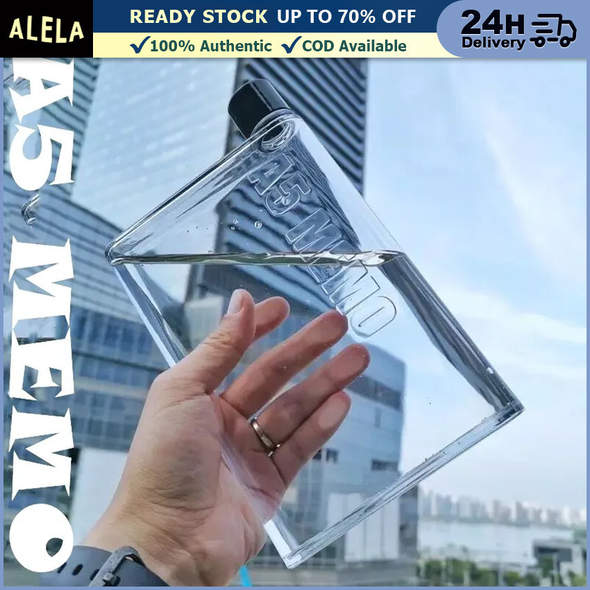 Jual A5 A6 Memobottle Botol Minum Memo Bottle Flat Tumbler Plastik Transparan 350ml / 420ml ...