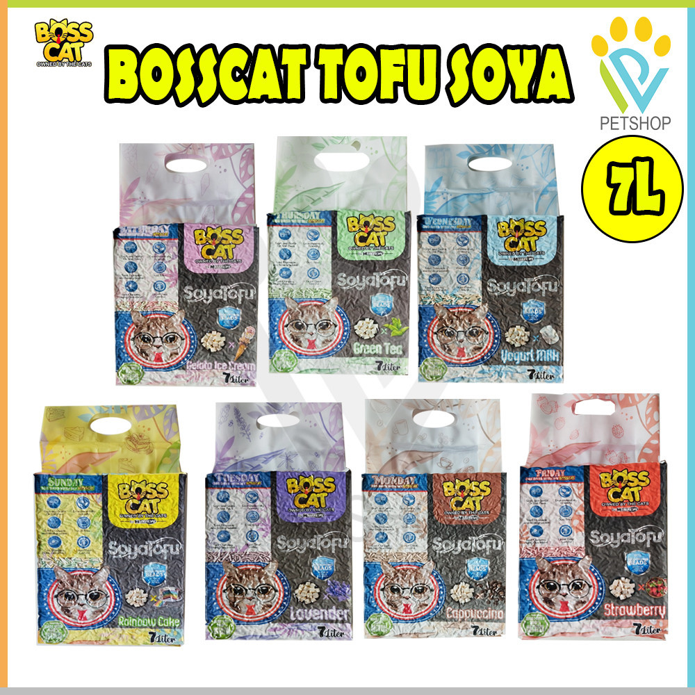 Jual BOSSCAT Tofu Soya 7L Boss Cat Pasir Kucing Tofu Soya 7 Litter ...