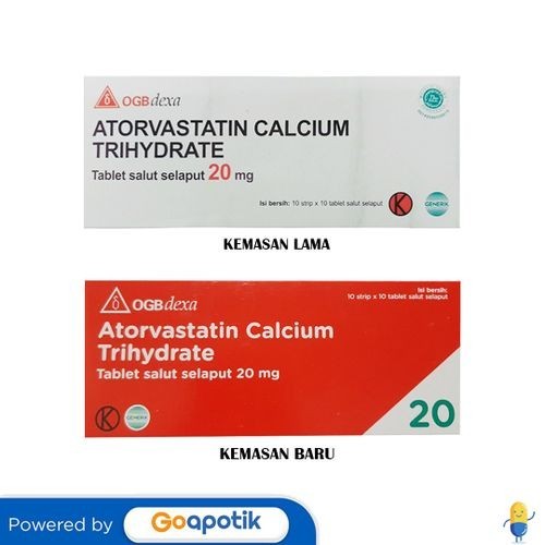 Jual Atorvastatin Calcium Trihydrate Ogb Dexa Medica 20 Mg Box 100 ...