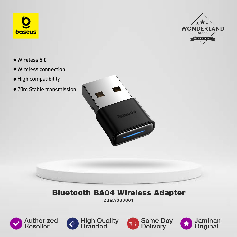 Jual Baseus Bluetooth 5.1 Adapter Dongle USB Receiver 20M Plug and Play ...
