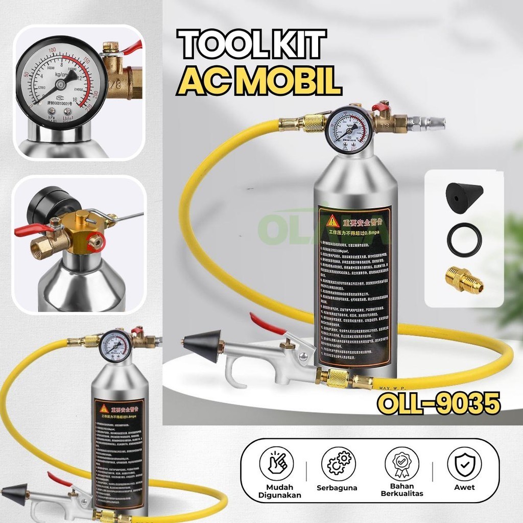 Jual alat flushing toolkit ac mobil toolkit ac mobil lengkap oll-c9035 ...