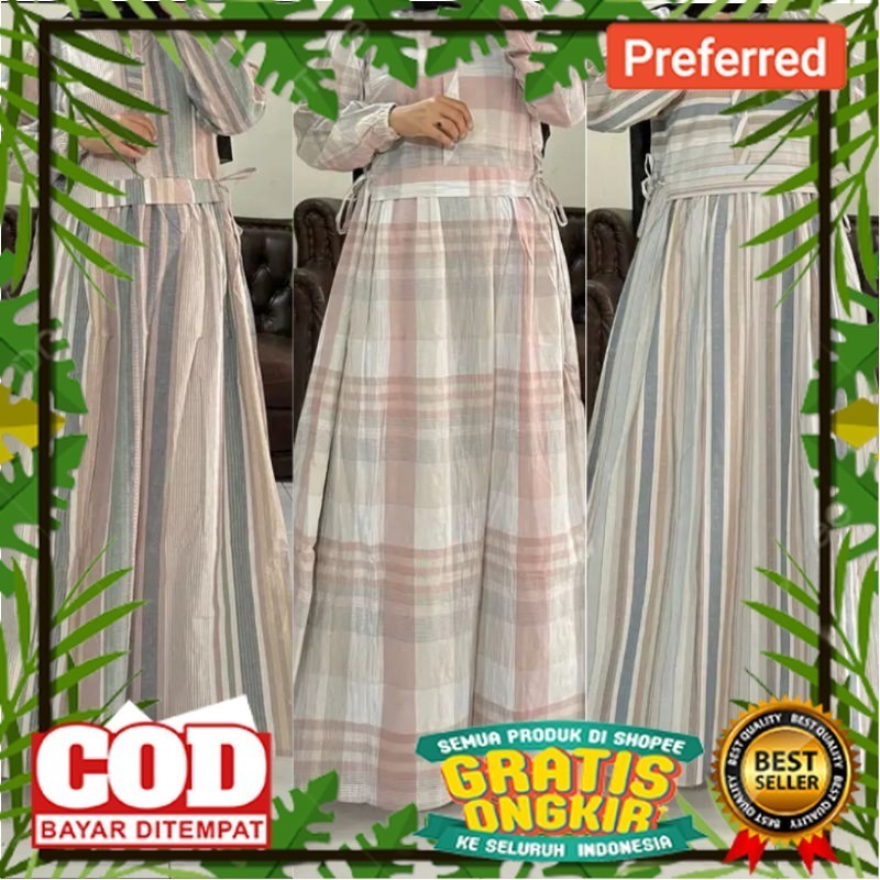 Jual C13-C25 Gamis Katun Triset/Dress Katun/Gamis Wanita katun Triset ...