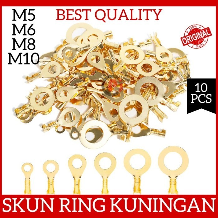 Jual Skun Ring Per 10 Pcs Bulat Baut 5mm 6mm 8mm 10mm Terminal Aki ...