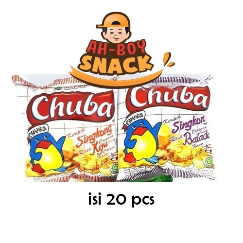 Jual CHUBA KERIPIK SINGKONG RASA BALADO 1 PAK ISI ( 20 PCS X 12 GRAM ...