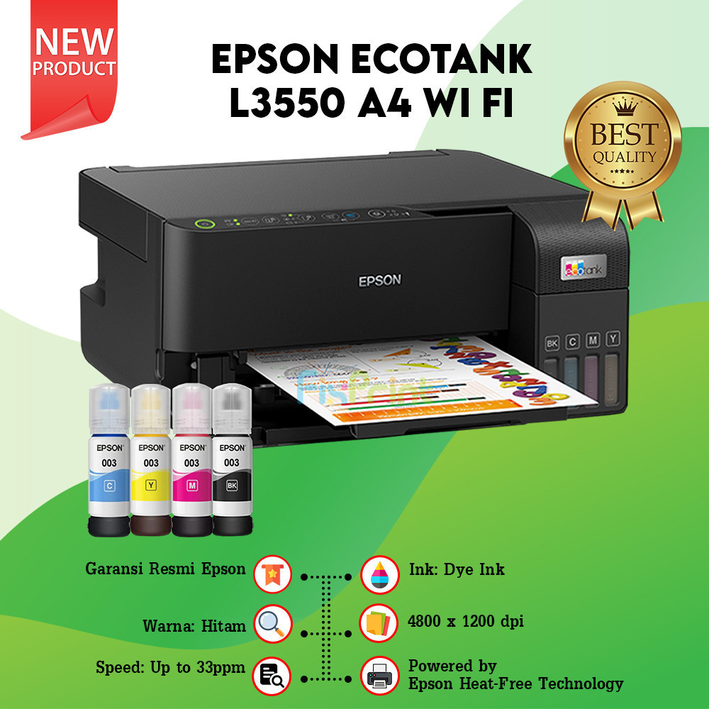 Jual BUNDLING Printer Epson All Ink One EcoTank L3550 Print Scan Copy ...