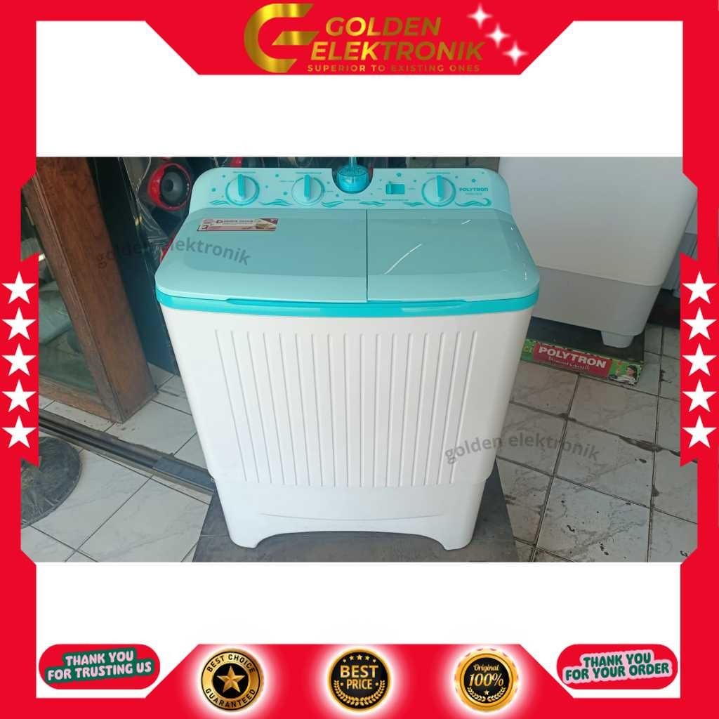 Jual Mesin Cuci POLYTRON 2 Tabung Giant Series Hijab 8 KG – PWM 8076 ...