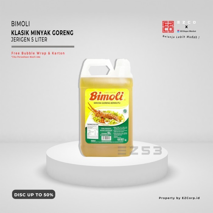 Jual BIMOLI MINYAK GORENG PREMIUM KEMASAN JERIGEN 5 LITER | Shopee ...