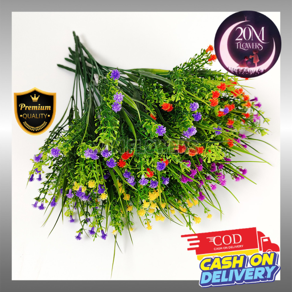 Jual COD 1PCS AKSESORIS BUNGA LUCKY STAR CABANG 5 ARTIFICIAL - BUNGA ...