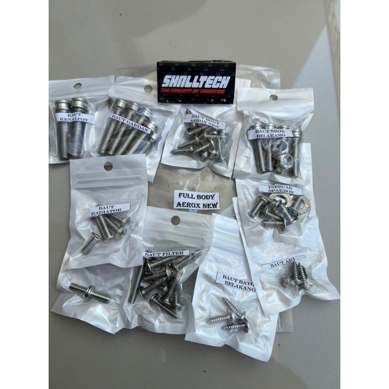 Jual baut full body aerox new custome asli stenlis anti karat | Shopee Indonesia