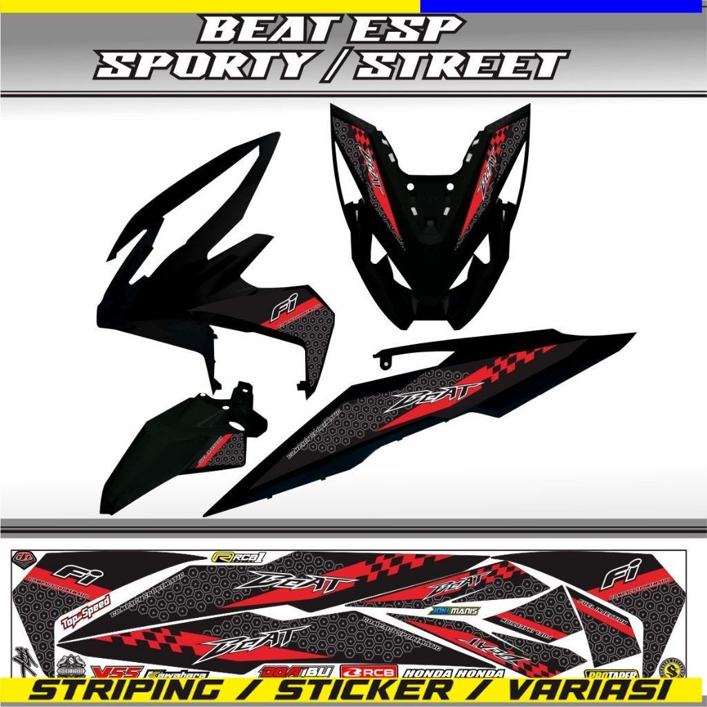 Jual variasi STRIPING BEAT NEW ESP SPORTY 2017 / 2019 VARIASI SIMPLE ...