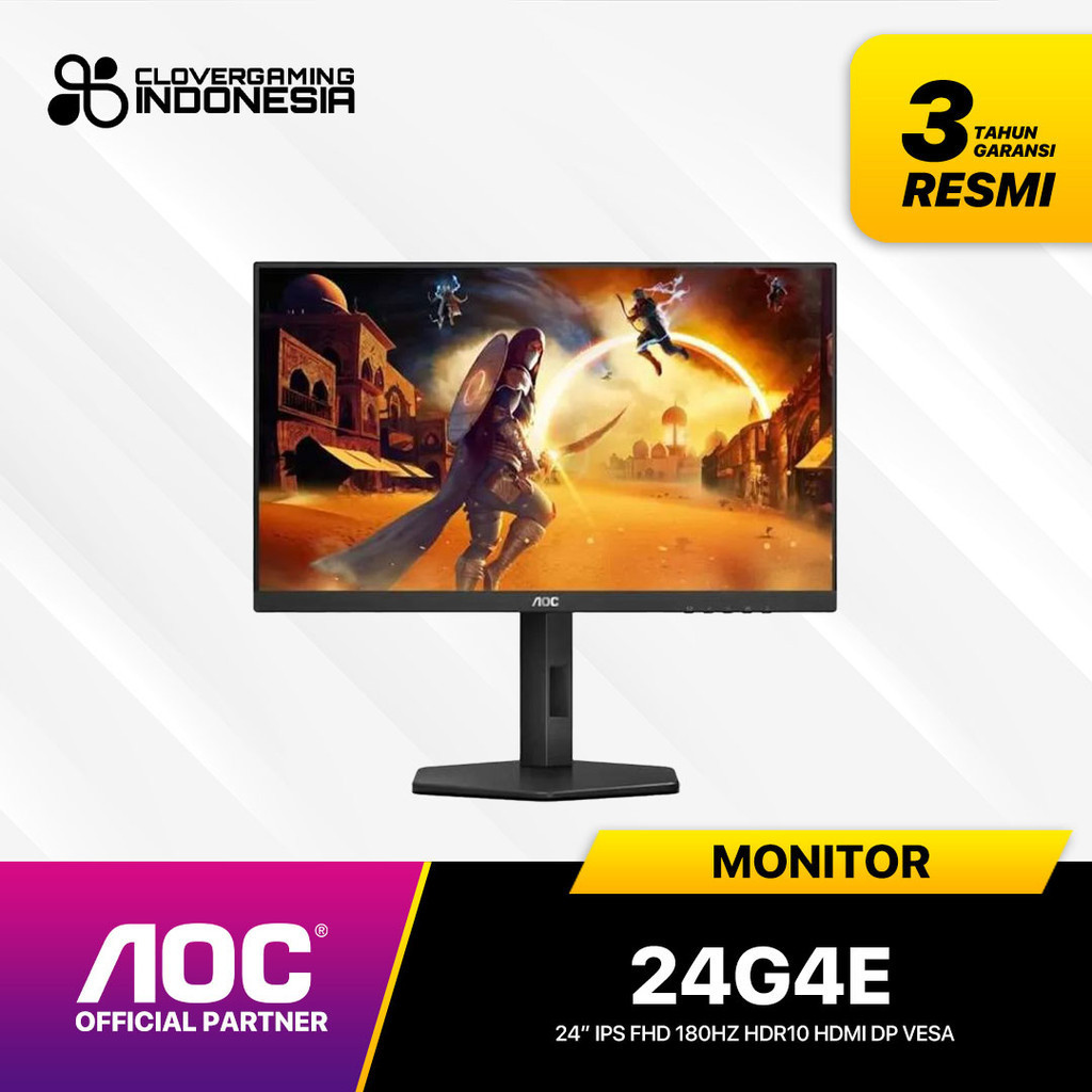 Jual AOC 24G4E 23,8" IPS 180Hz FHD Adaptive Sync HDR10 Gaming Monitor ...