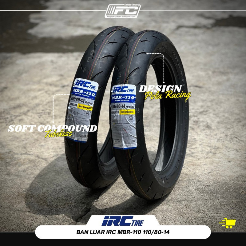 Jual BAN LUAR IRC MBR-110 110/80 RING 14 SOFT COMPOUND TUBLES ORIGINAL ...
