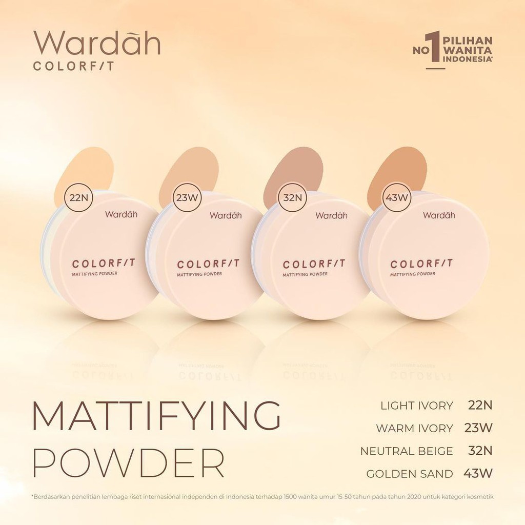 Jual Wardah Colorfit Mattifying Powder 15 g | Shopee Indonesia