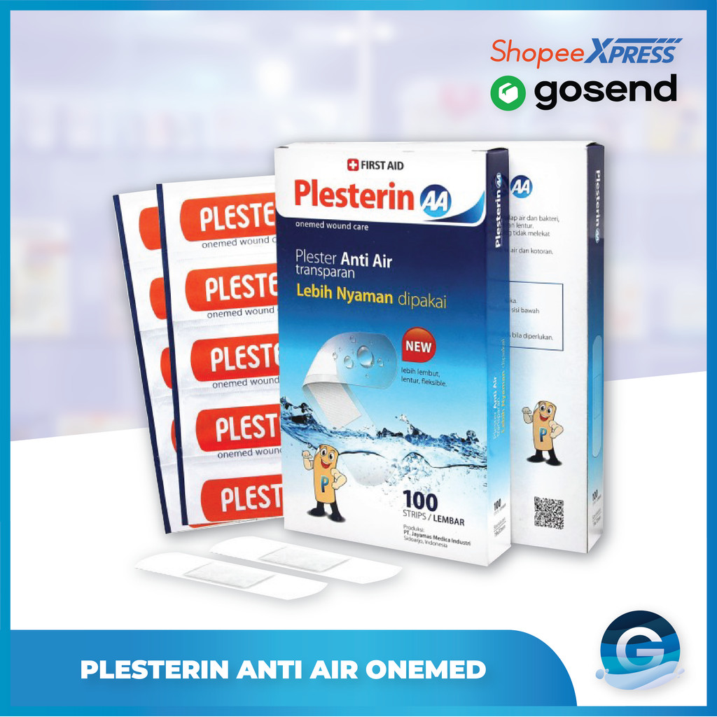 Jual ONEMED Plester Luka Plesterin WP (WaterProof) Transparan Anti Air ...