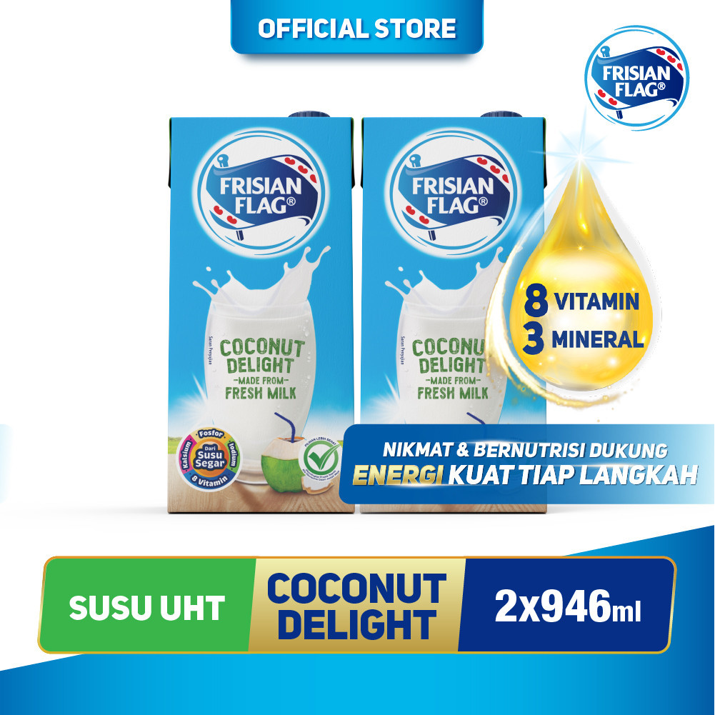 Jual Frisian Flag Family UHT Coconut Delight 946 ml x 2 pcs | Shopee Indonesia