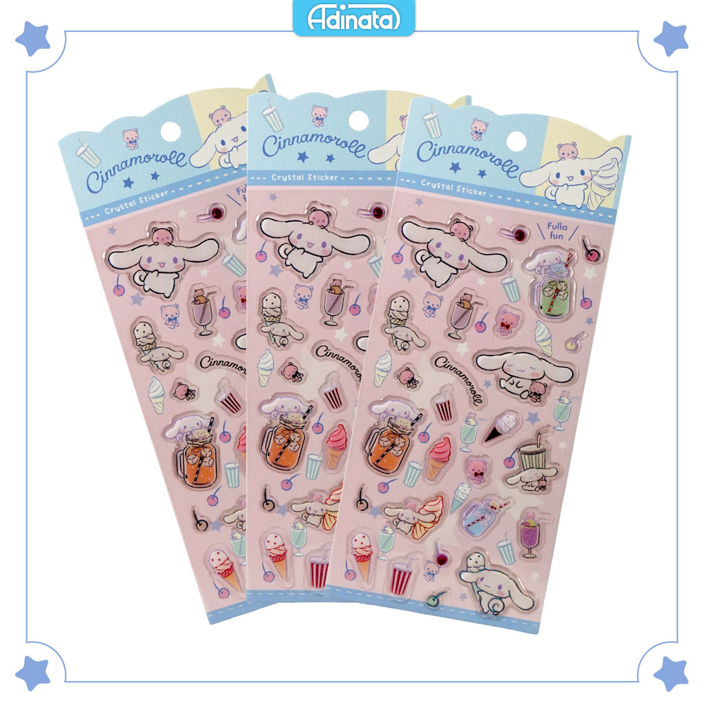 Jual Cinnamoroll Crystal Puffy Stickers 2517-6109 / Stiker - Adinata ...