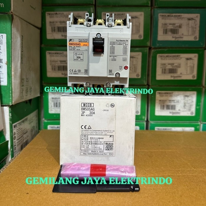 Jual MCCB FUJI BW50SAG 3P 30A 7.5KA BW50SAG-3P030 SERIES 50AF ASLI JAPAN | Shopee Indonesia