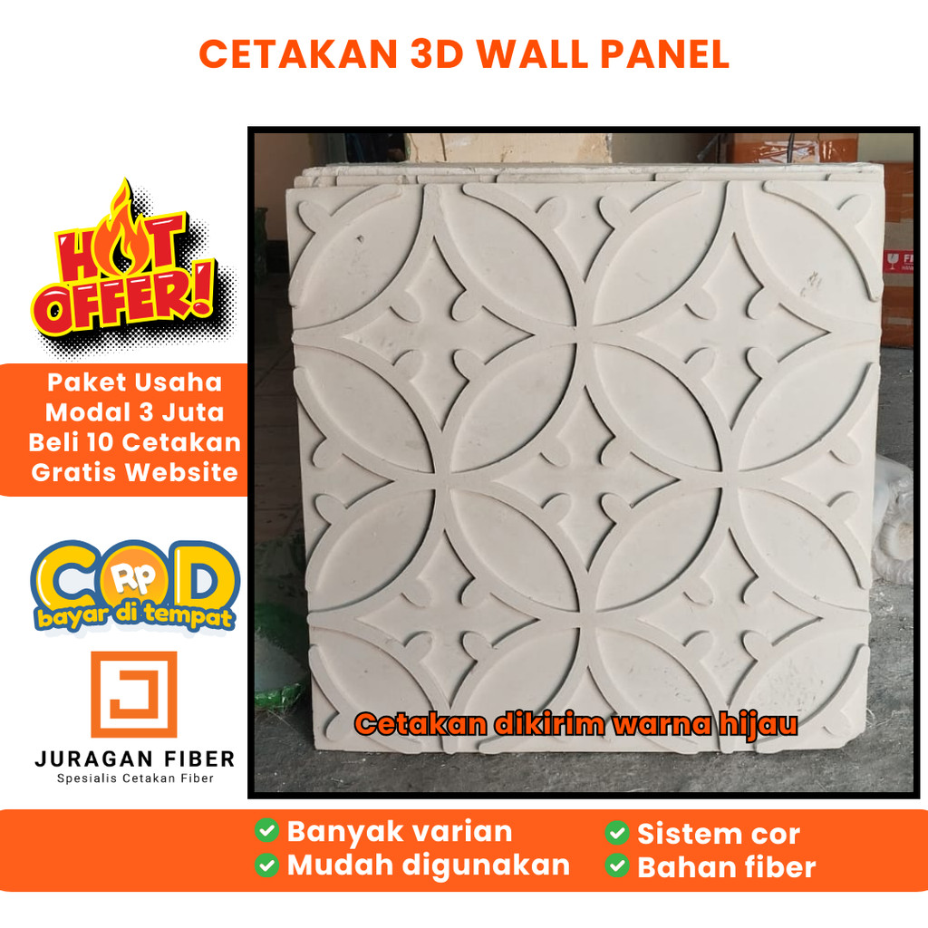 Jual Cetakan 3D wall panel / moulding wall panel / moulding fiber ...