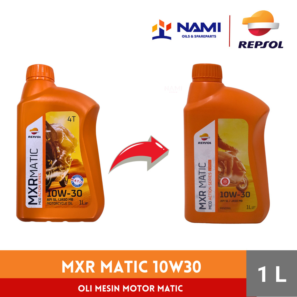 Jual *REPSOL MXR MATIC 10W30 (1L)* Oli Mesin Motor Matik / Skuter ...