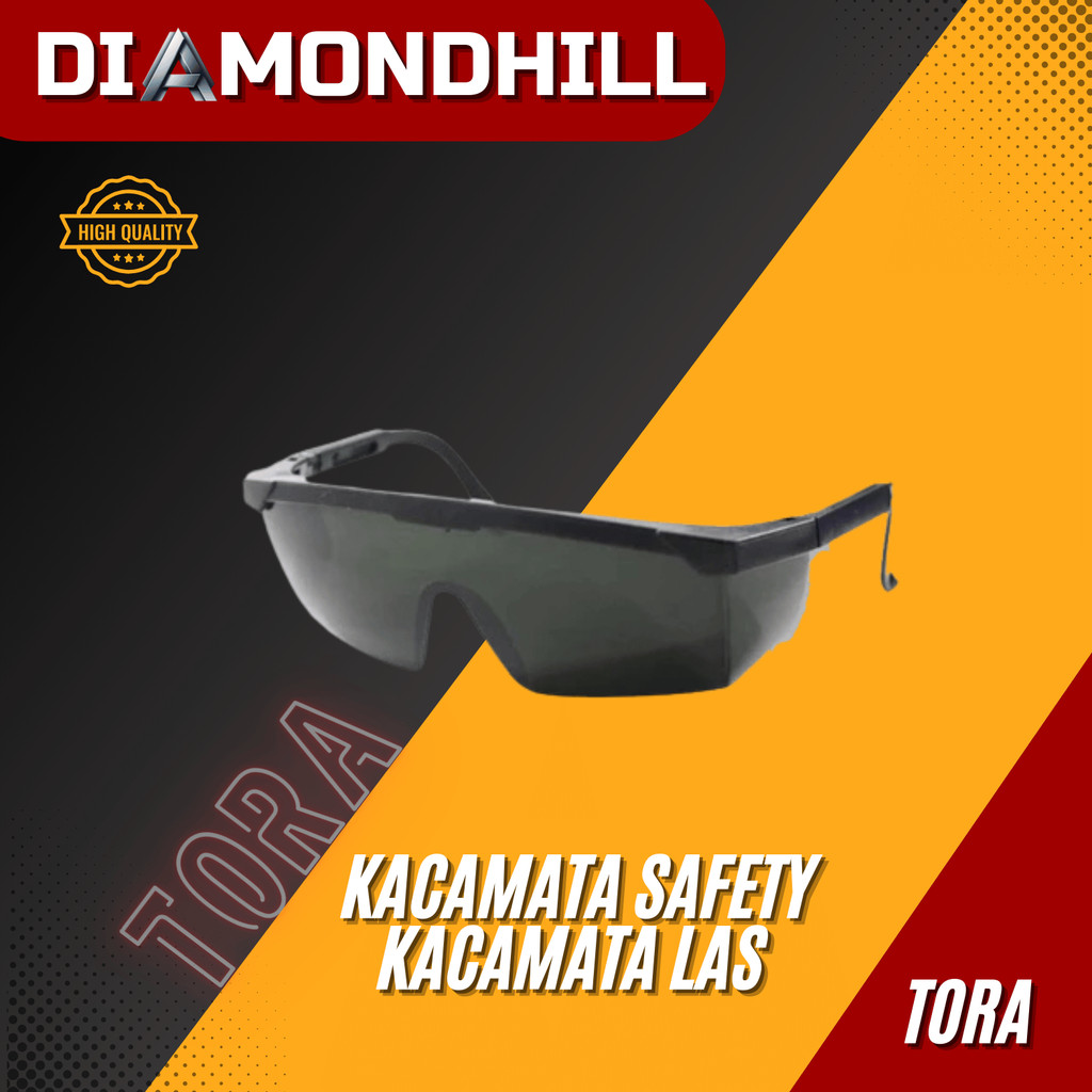 Jual KACAMATA LAS DAN GERINDA TORA HITAM SAFETY GLASSES - GOOGLE ...