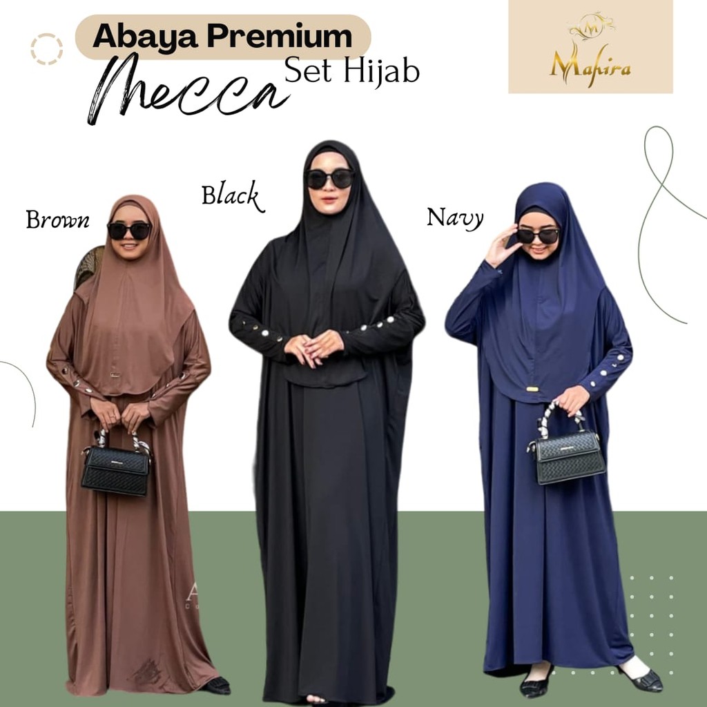 Jual Abaya Set Hijab Mecca Dress Muslim by Mahira | Shopee Indonesia