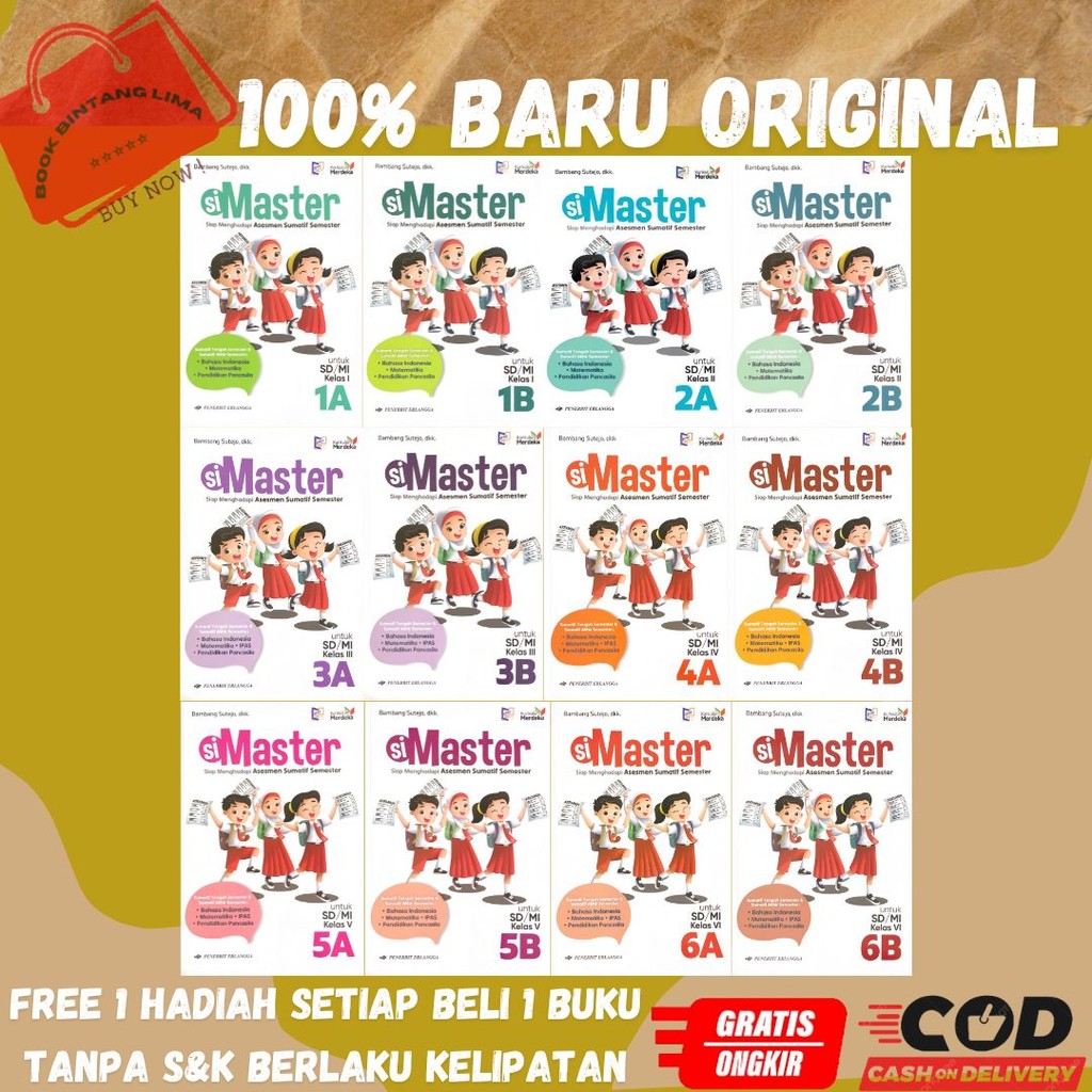 Jual Si Master Kurikulum Merdeka Kelas 2A 2B SD/MI Penerbit Erlangga ...