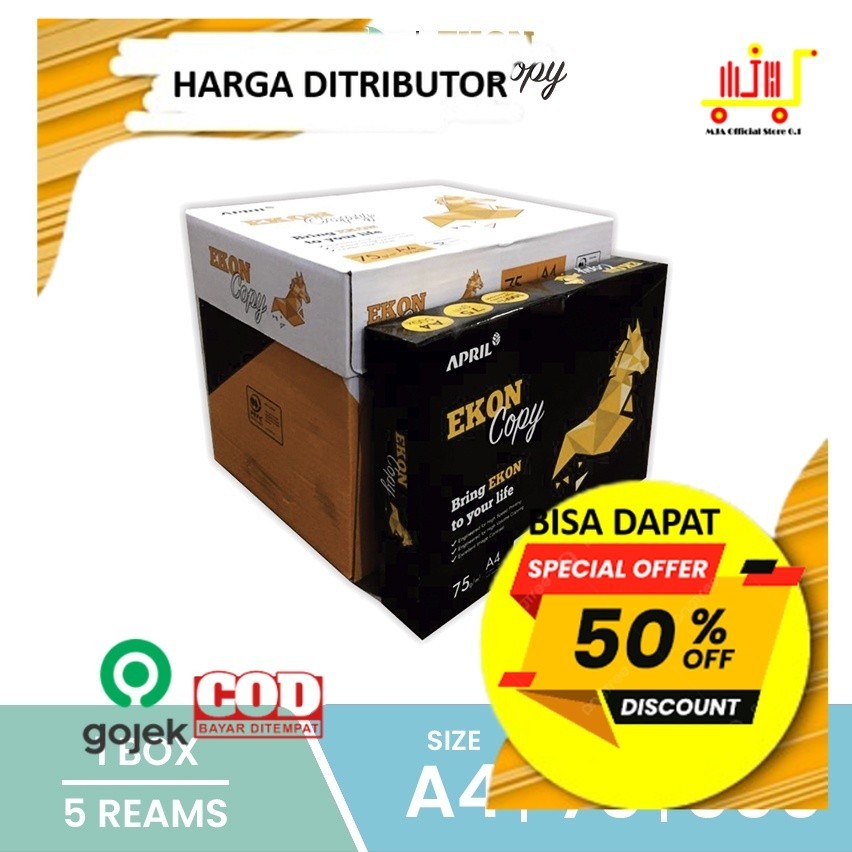 Jual Baru KERTAS A4 75 gram EKON Kertas HVS Murah KERTAS FOTOKOPI Bisa ...