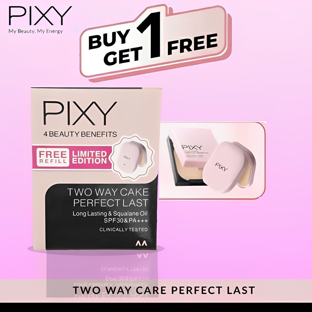 Jual BUY 1 GET 1 PIXY Two Way Cake Perfect Last FREE REFILL - LIMITED ...