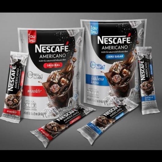 Jual Nescafe Americano Original n Zero Sugar Thailand Sachet | Shopee ...