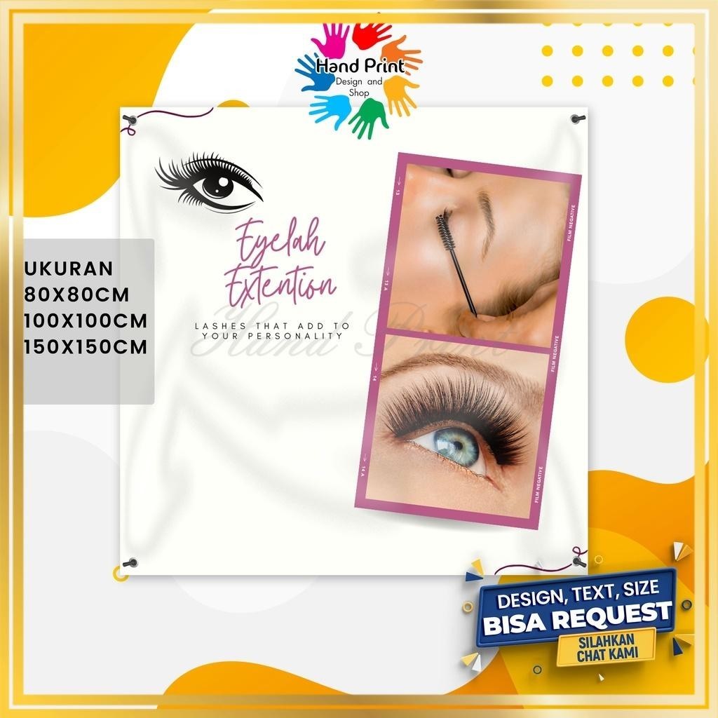 Jual SPANDUK / BANNER Eyelash Extension Salon Studio Eyebrows B MMT ...