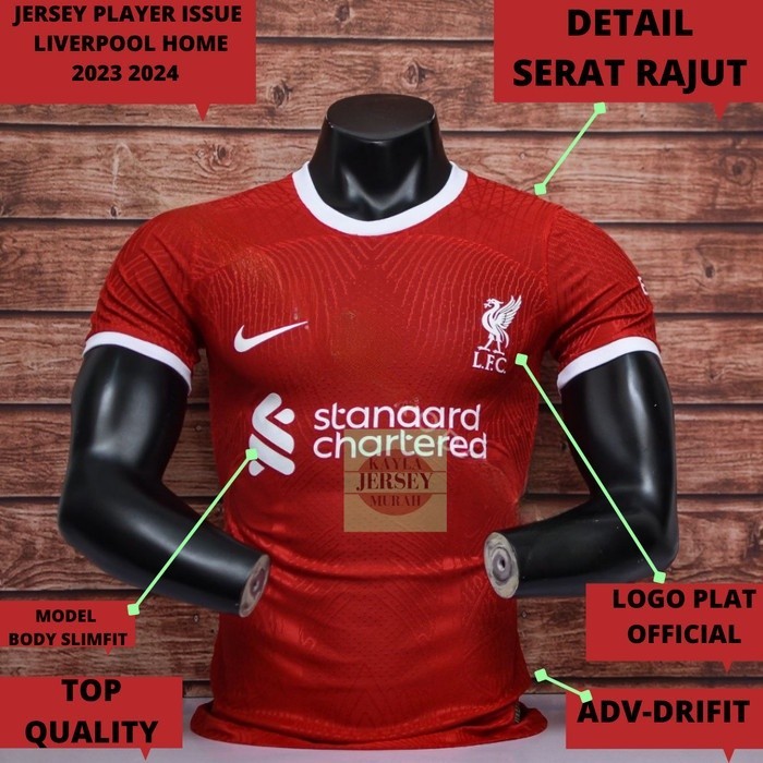 Jual Jersey Bola Player Issue Liverpool Home 2023 2024 Adv Drifit Top