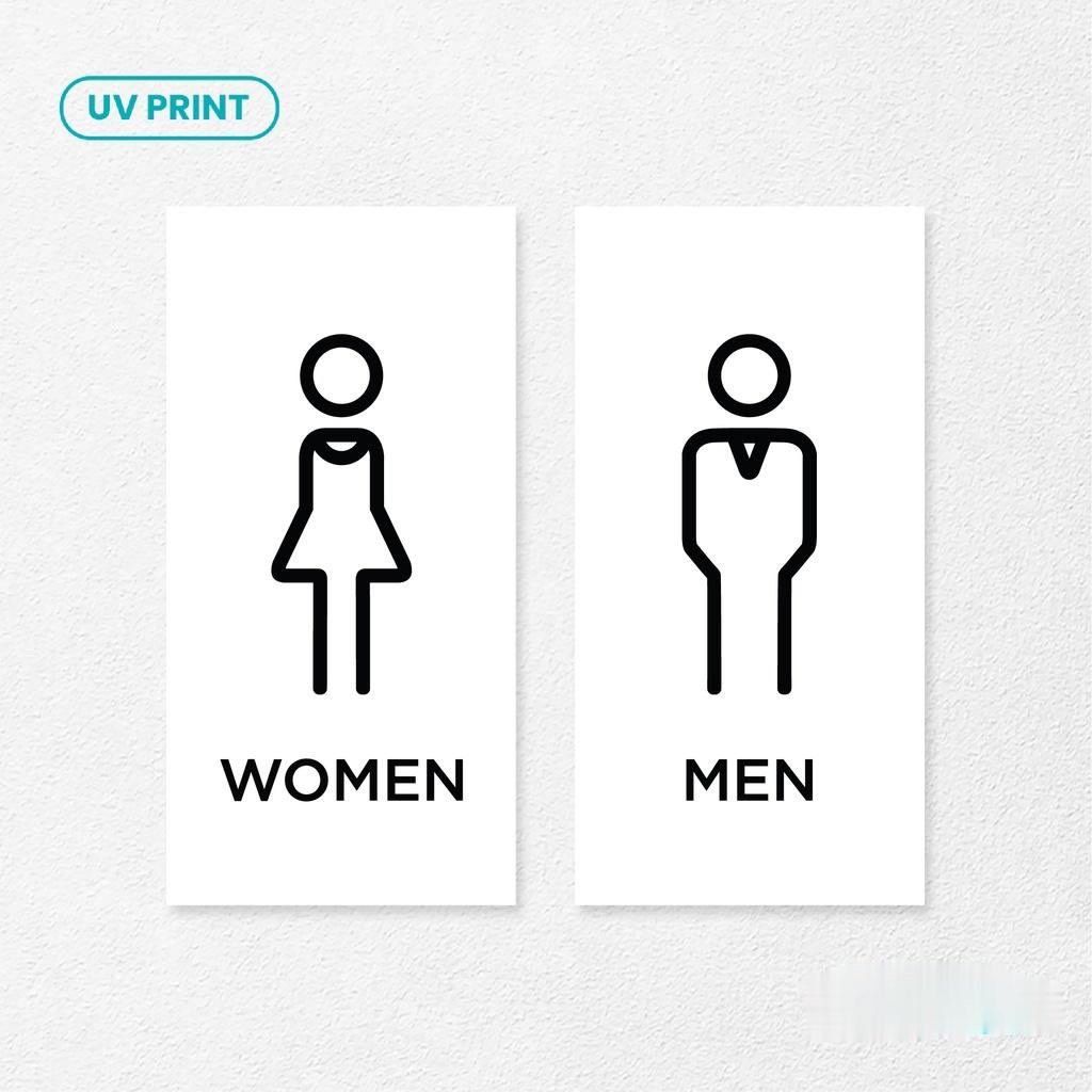 Jual Sign Toilet Pria Wanita Minimalist Signage Acrylic Modern Akrilik ...