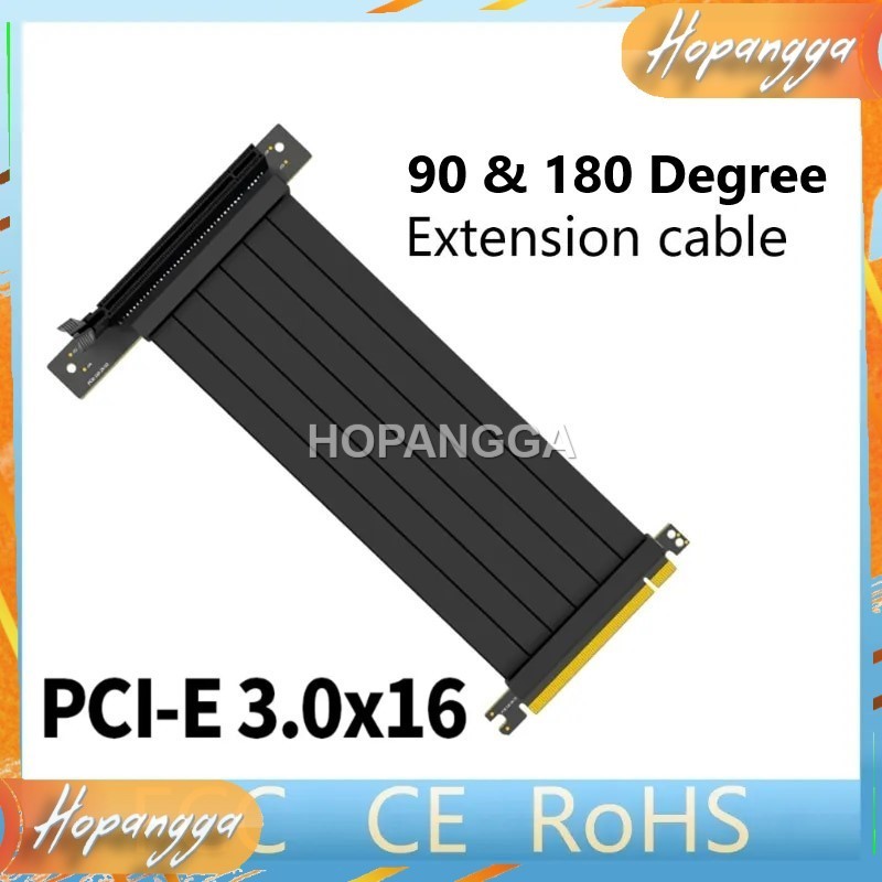 Jual PCIE Riser 3.0 Vertical 90 180 GPU Fleksibel Premium Extension ...