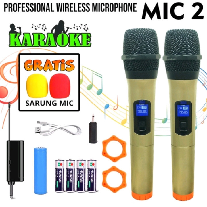 Jual MKC KIMISO Microphone Professional Wireless Variasi Mic | Shopee ...