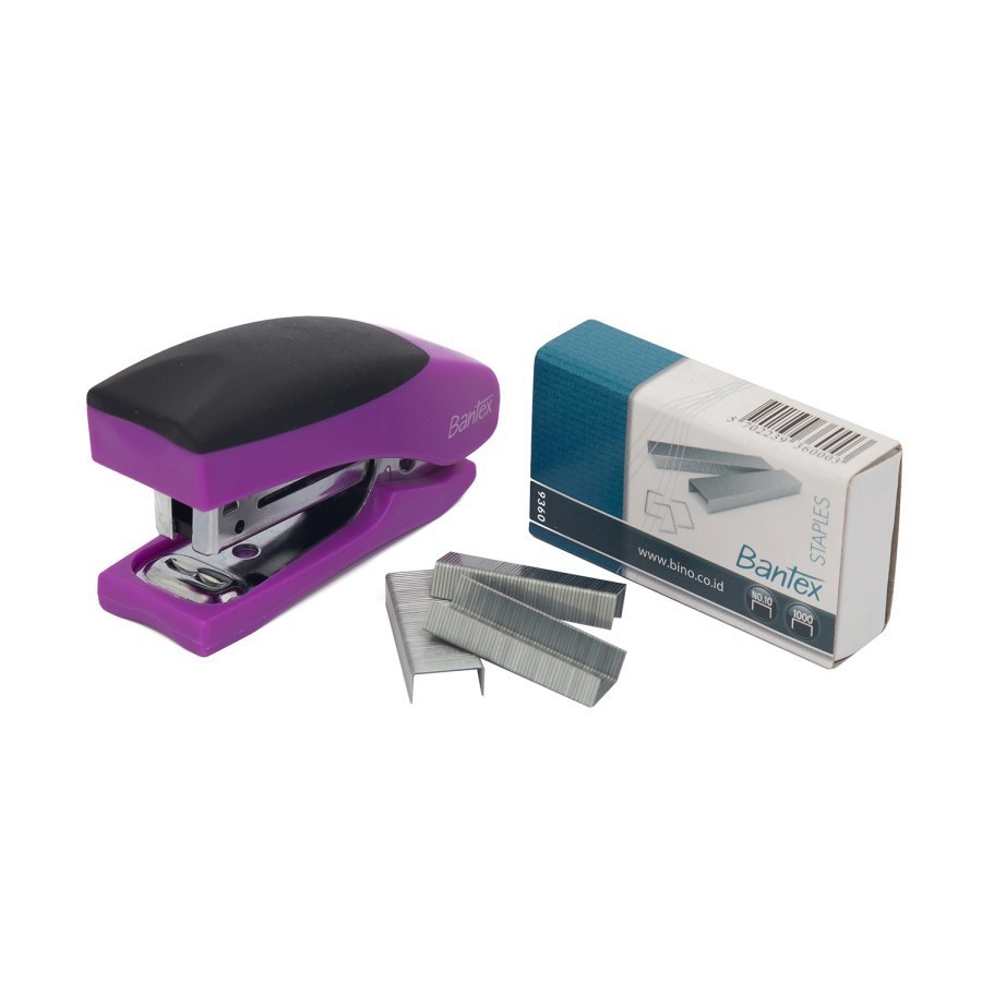 Jual BANTEX MINI STAPLER W/STAPLES NO 10 PURPLE 9330 21 + REFILL BLACK ...