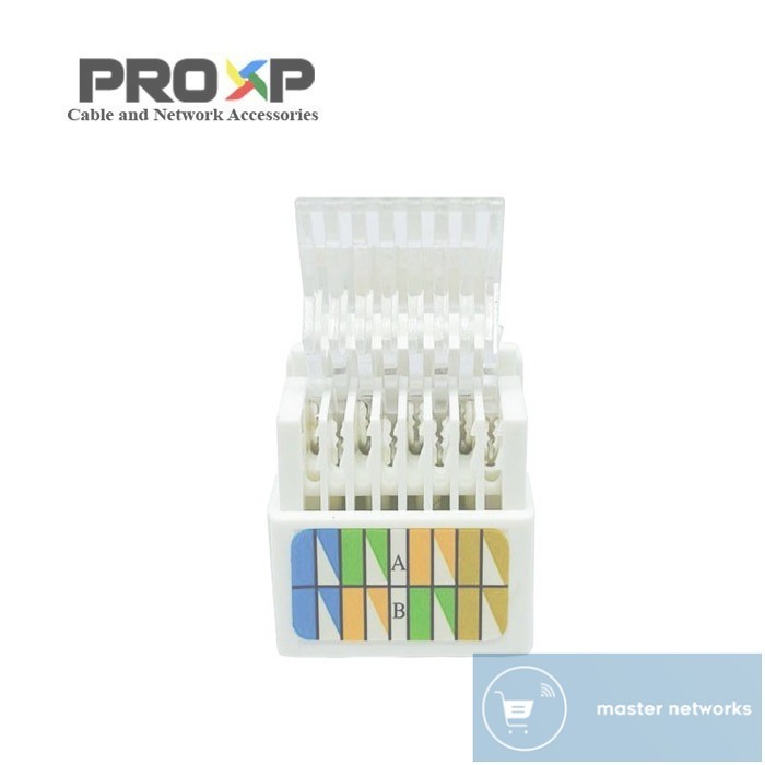 Jual PROXP Modular Jack UTP Cat 5e Tolless Keystone Cat5e White ...