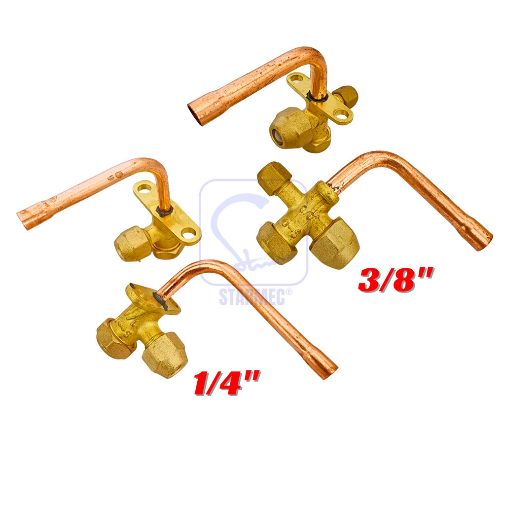 Jual Kran Outdoor Valve AC R22 1/4 3/8" 3 Way | Shopee Indonesia