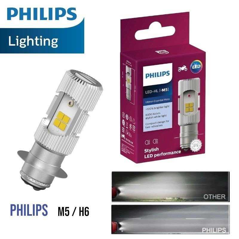 Jual LAMPU LED MOTOR PHILIPS 8 LED ULTINON KAKI 1 M5 H6 | Shopee Indonesia
