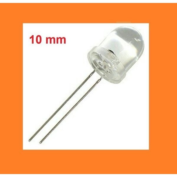 Jual Qty 10 Pcs LED 10mm P-B putih nyala Biru terang model Osram ...